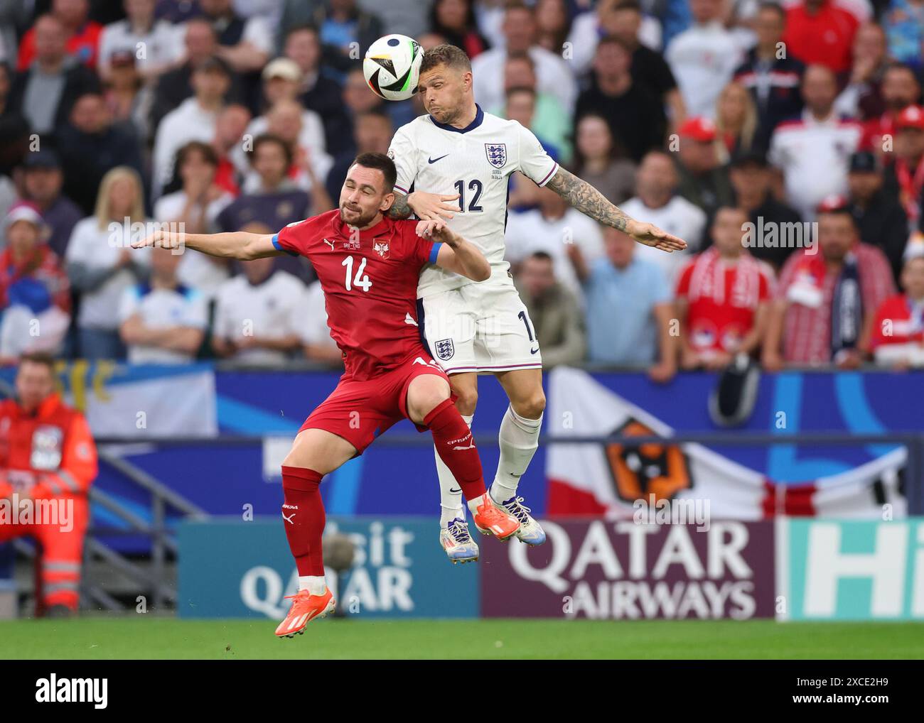 Gelsenkirchen, Germany. 16th June, 2024. Andrija Zivkovic of Serbia ...