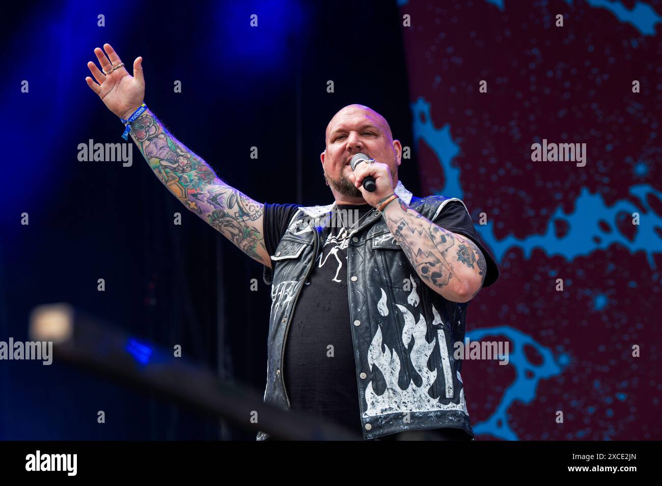 American metalcore band, Atreyu, performing at the Rock Im Park ...