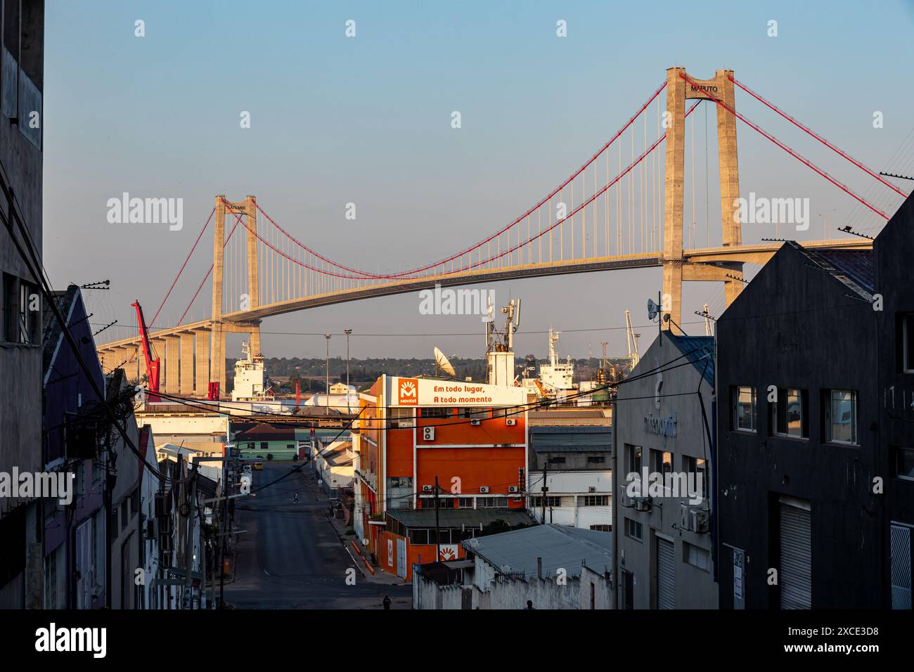 Mozambique, Maputo, Maputo Cidade, Suspended bridge from Maputo to ...