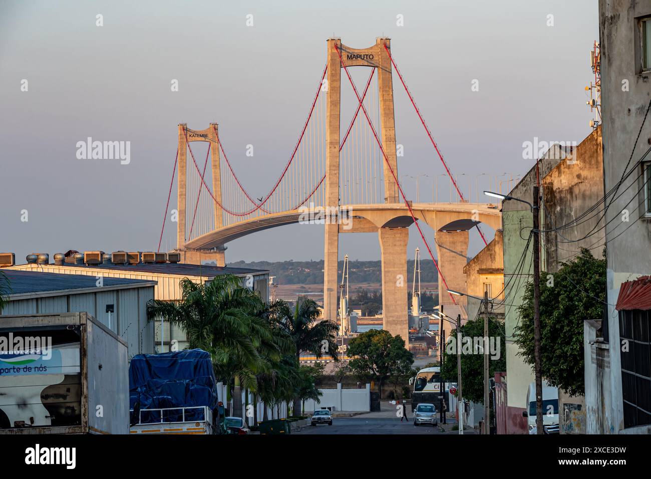 Mozambique, Maputo, Maputo Cidade, Suspended bridge from Maputo to ...