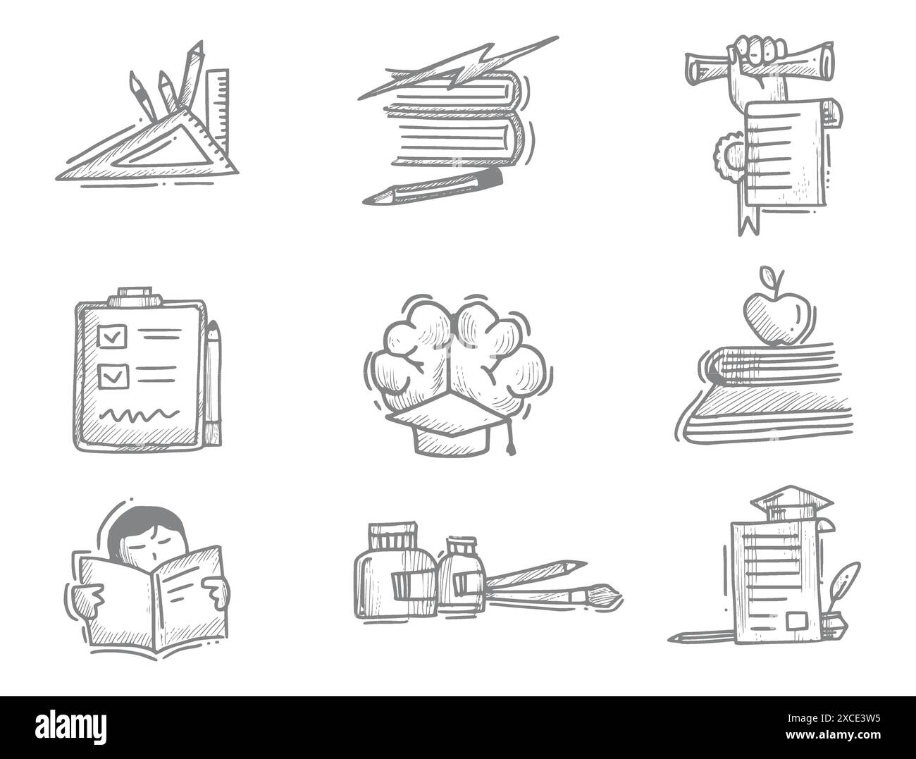 Hand draw education doodles sketch design Stock Vector Image & Art - Alamy