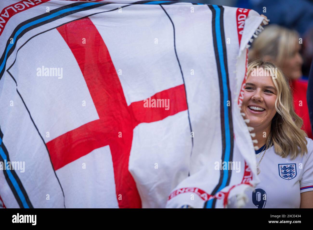 Gelsenkirchen, Germany. 16th Jun 2024. Harry Kane's wife Katie Goodland ...