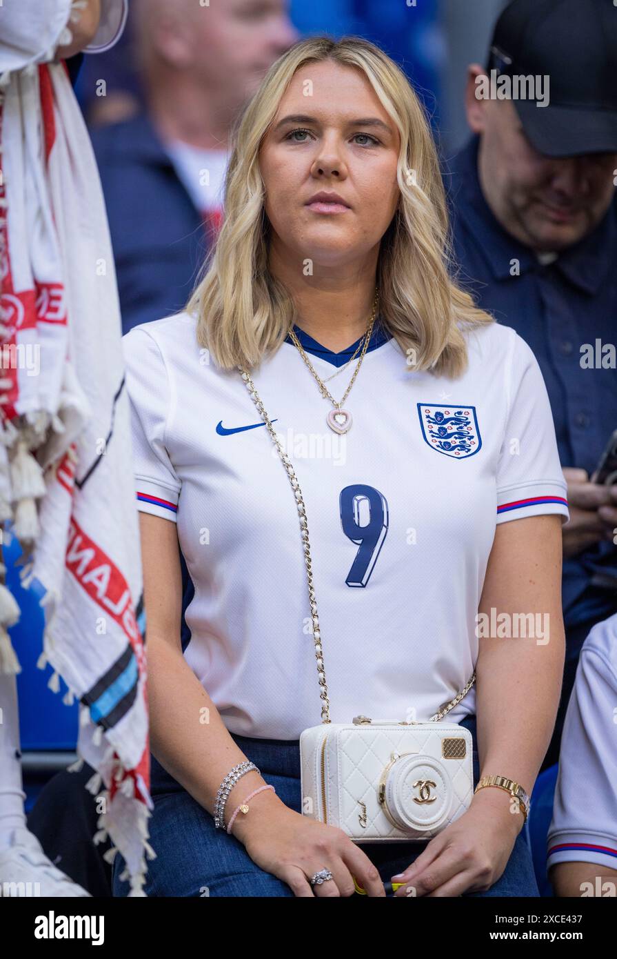 Gelsenkirchen, Germany. 16th Jun 2024. Harry Kane's wife Katie Goodland ...