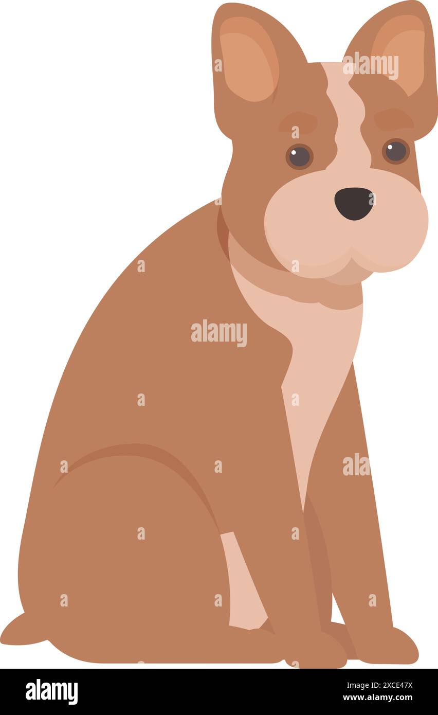 Bulldog sitting side view Stock Vector Images - Alamy