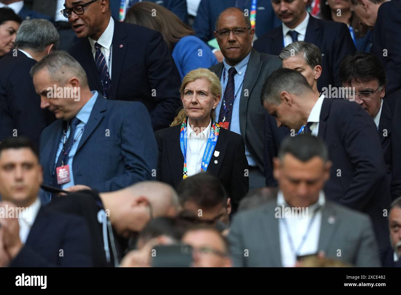 FA Chairperson Debbie Hewitt in the stands during the UEFA Euro 2024 ...