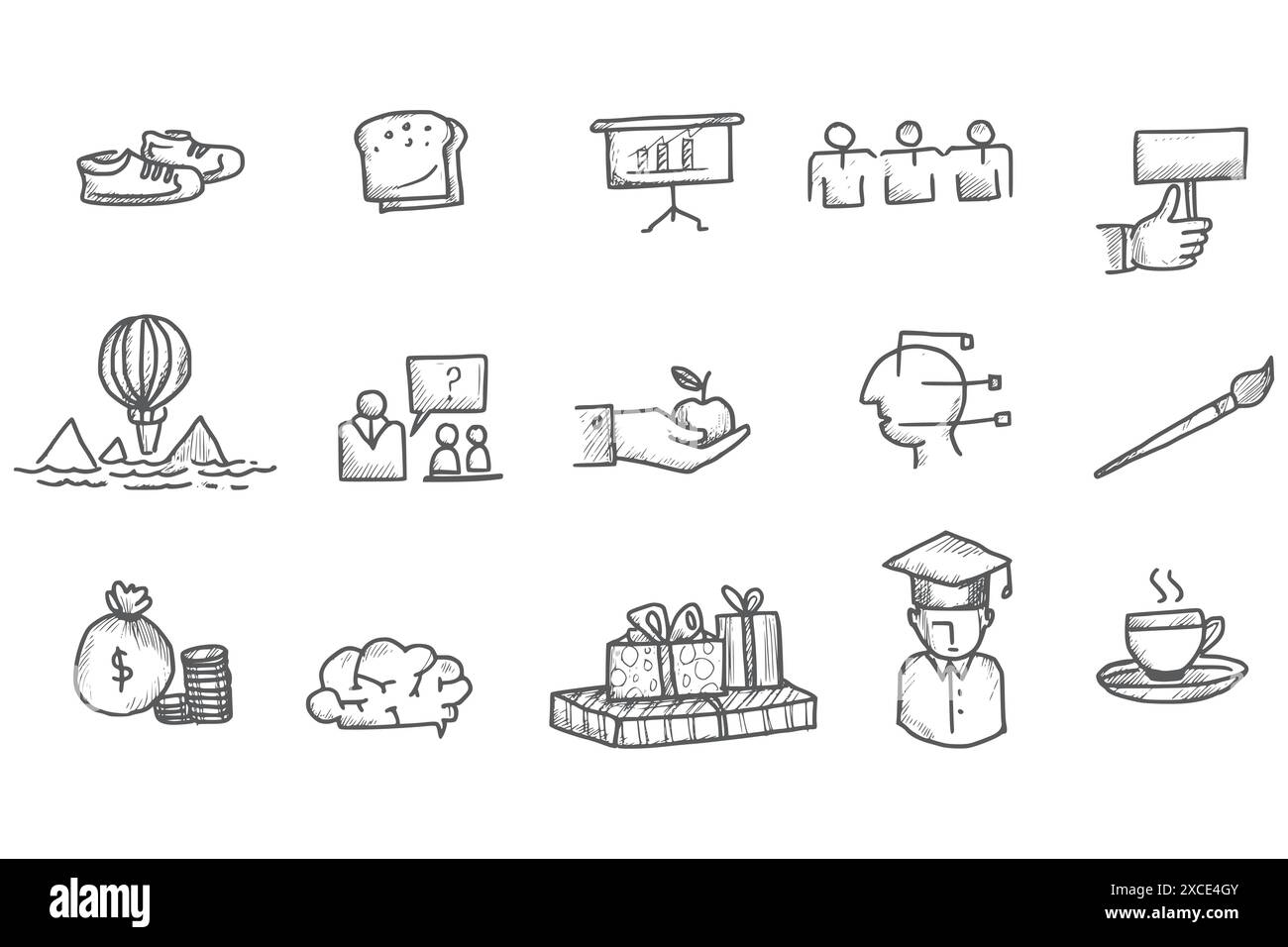 Hand draw education doodles sketch design Stock Vector Image & Art - Alamy