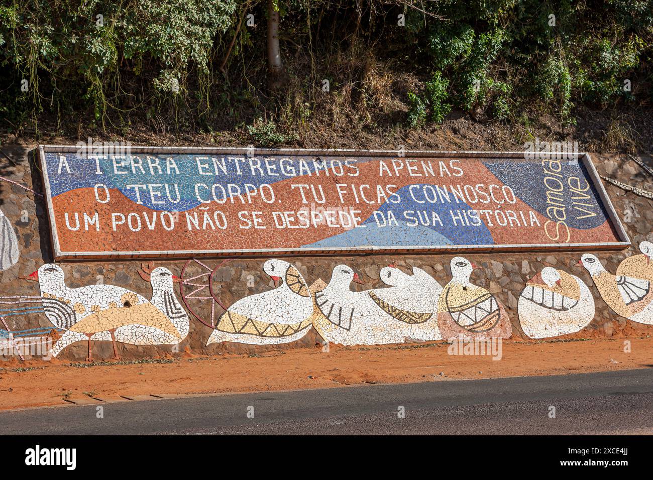 Mozambique, Maputo, Maputo Cidade, Murales on Avenida do Marginal Stock ...