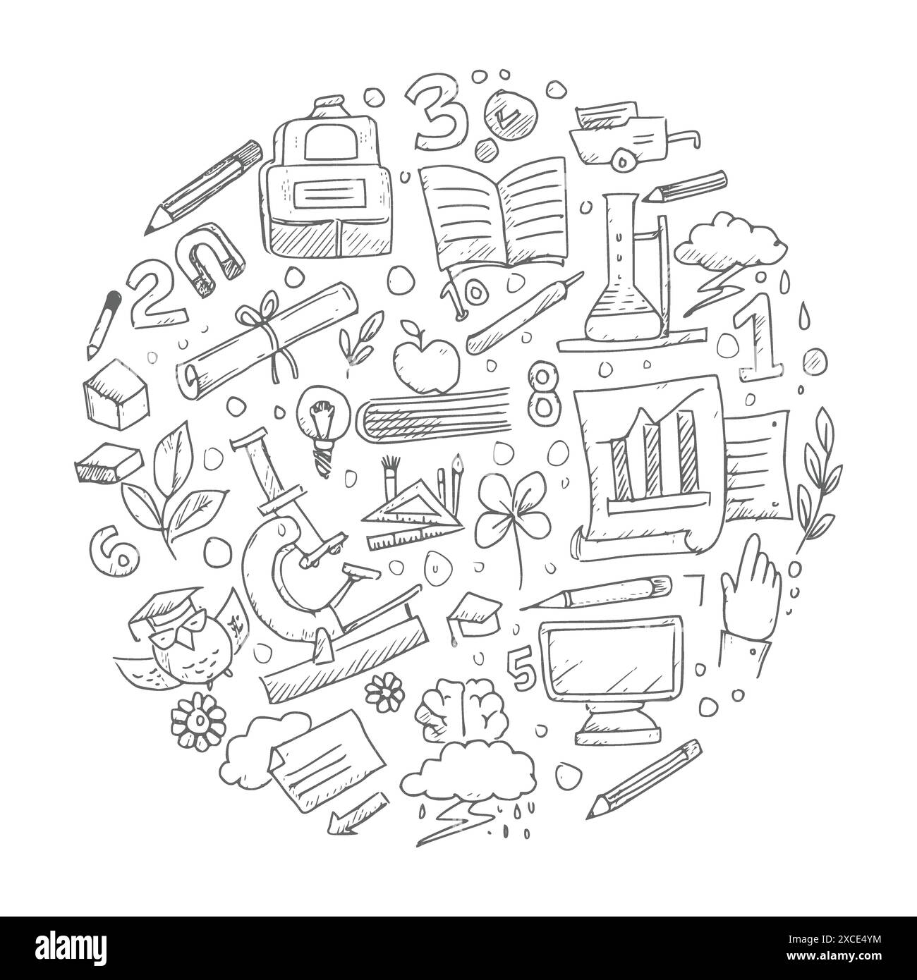 Hand draw education doodle sketch icon set Stock Vector Image & Art - Alamy