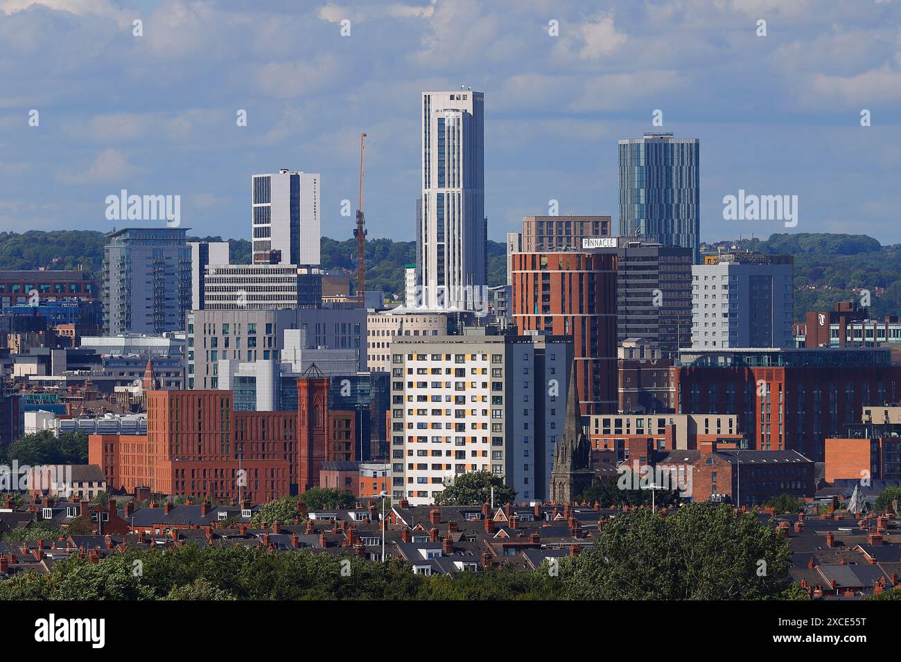 A view of Leeds City Centre taken at a distance from South Leeds. Altus ...
