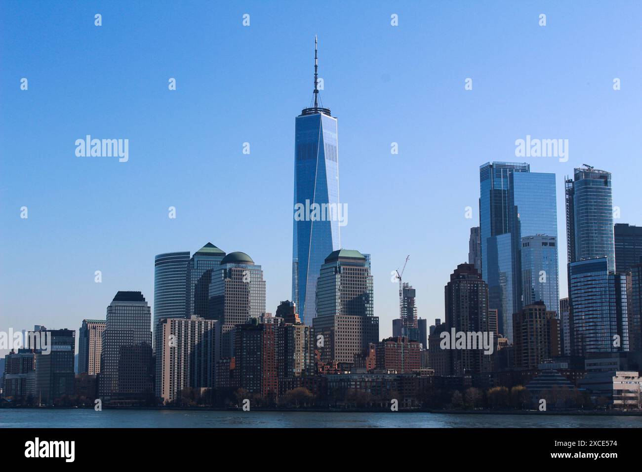 03/15/2022, New York, One World Trade Center stands tall in downtown Manhattan, New York City ...