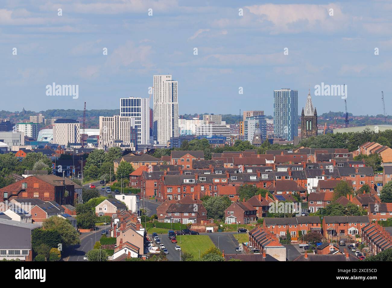 A view of Leeds City skyline taken at a distance from West Leeds. Altus ...