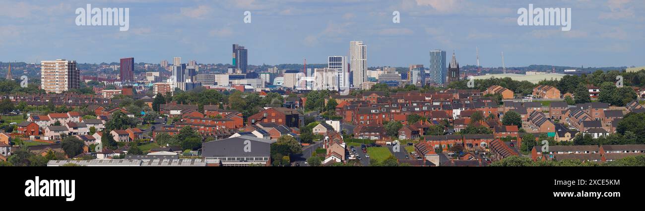 A panoramic view of Leeds City Centre taken at a distance from West ...