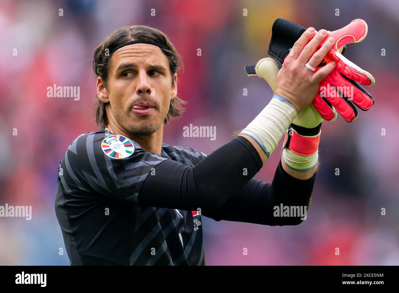 COLOGNE, GERMANY - JUNE 15: Yann Sommer of Switzerland applauds for the ...