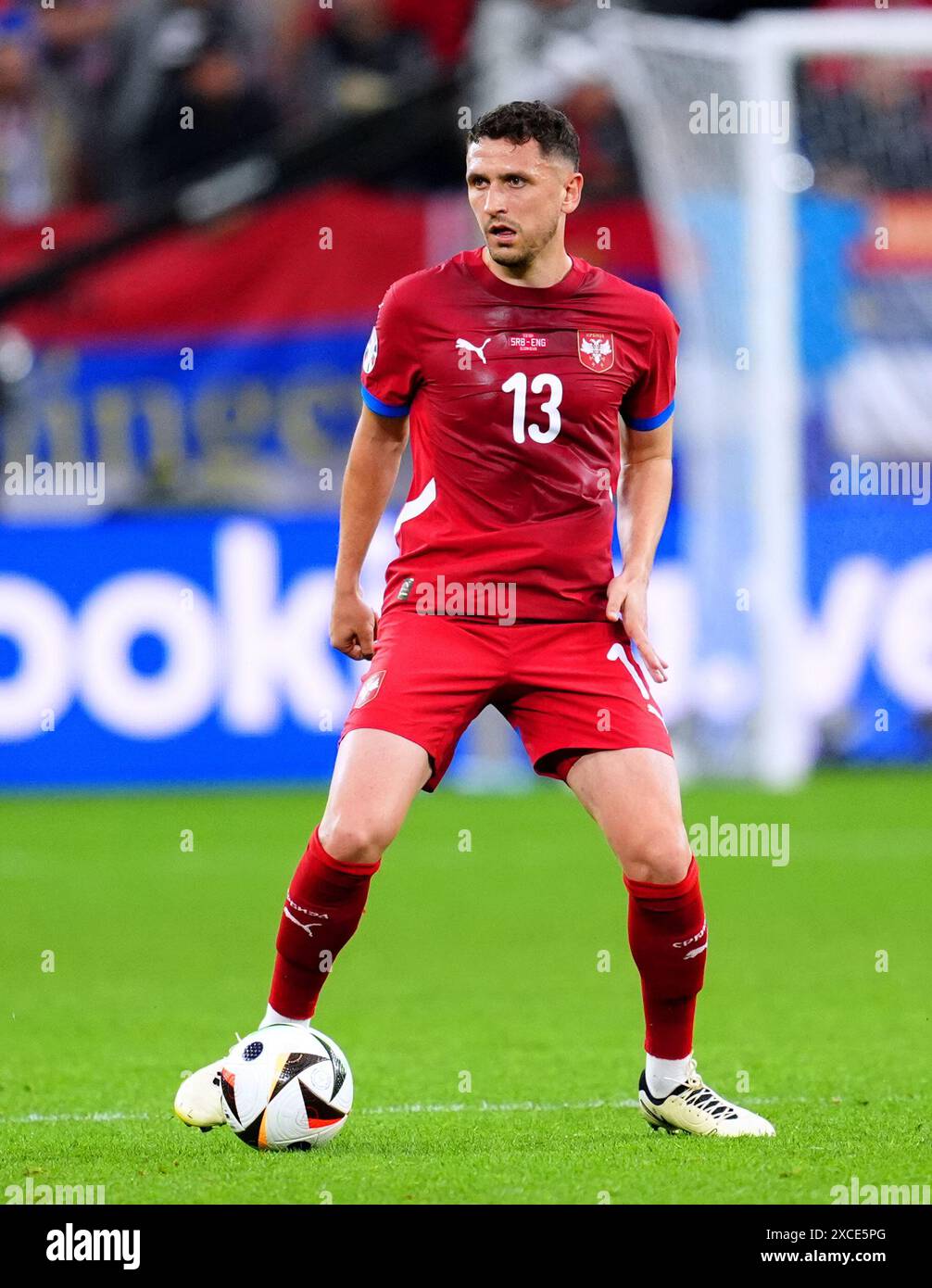 Serbia's Milos Veljkovic during the UEFA Euro 2024 Group C match at the ...