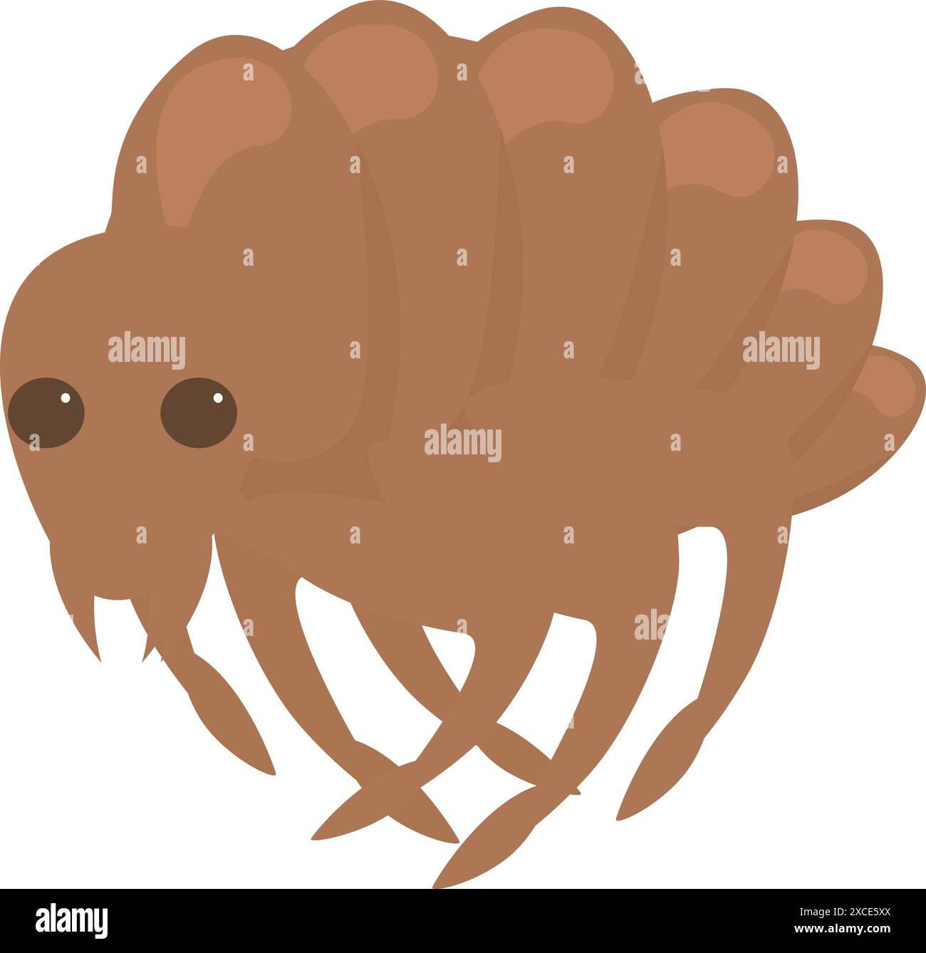 Cartoon louse insect bug is crawling with many legs Stock Vector Image ...