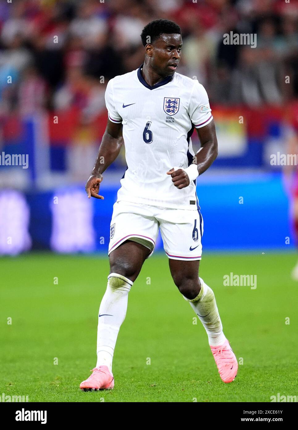 England's Marc Guehi during the UEFA Euro 2024 Group C match at the Arena AufSchalke in ...