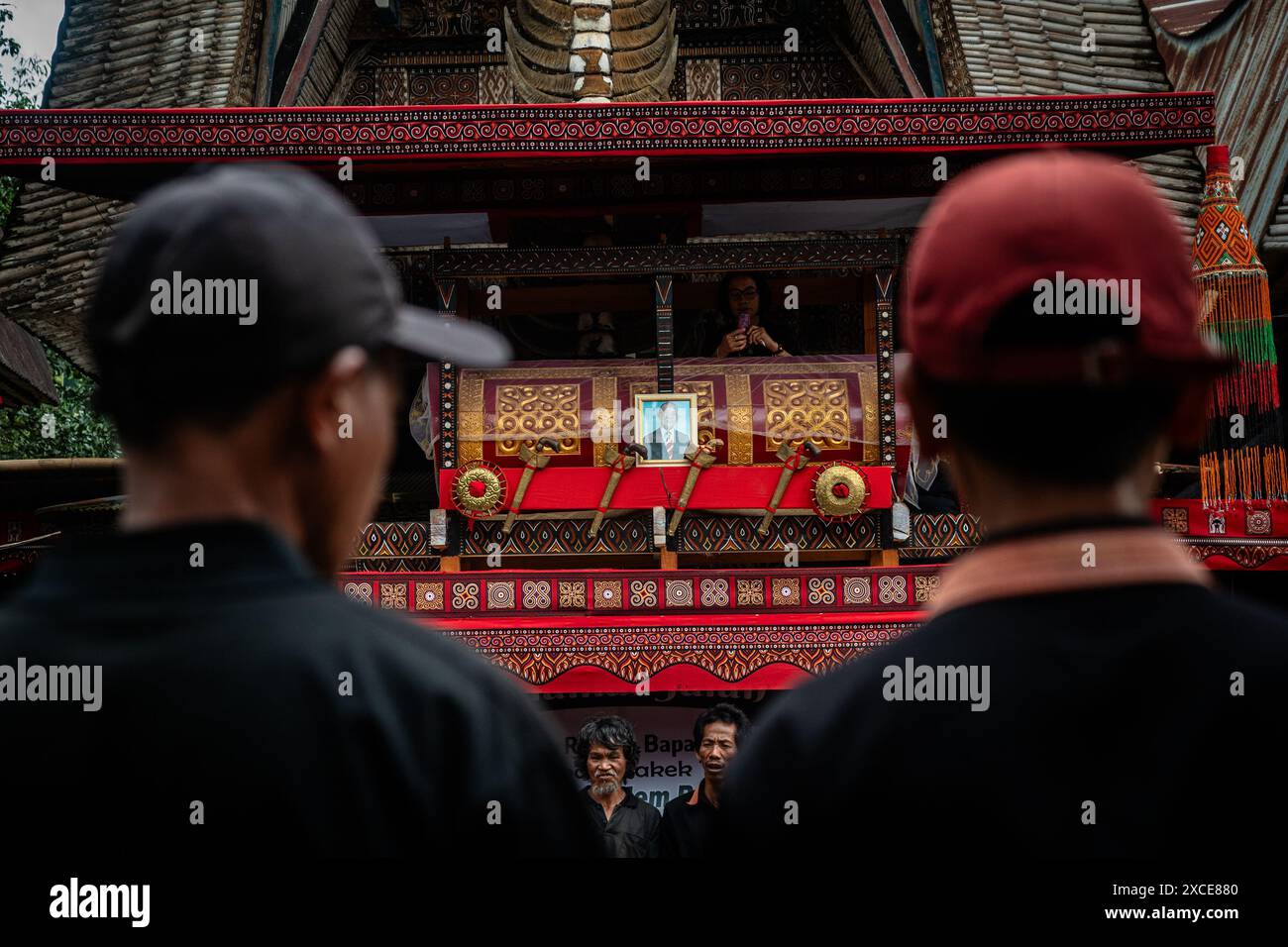 North Toraja, Indonesia. 15th June, 2024. Residents perform ma'badong ...