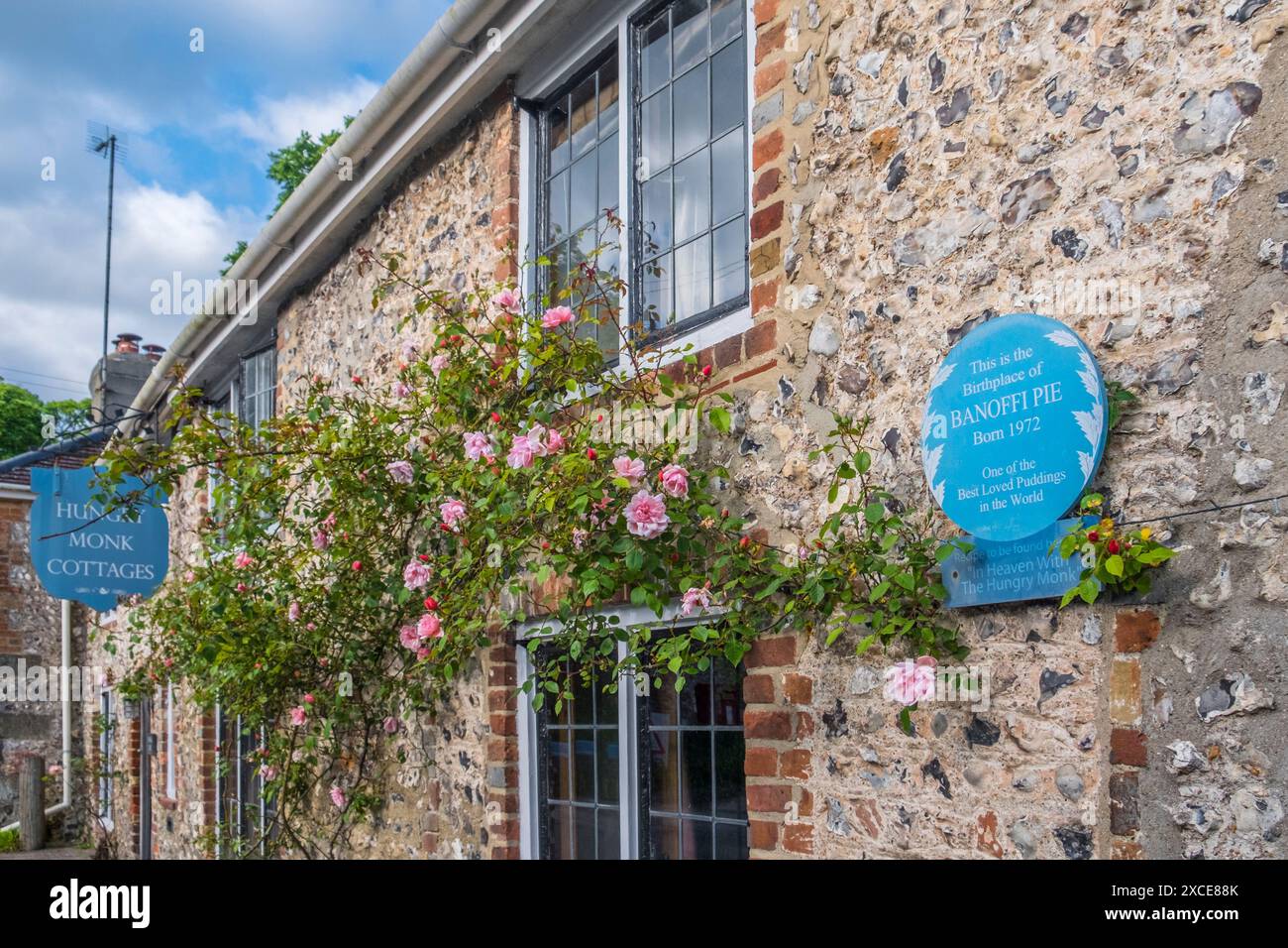 Plaque for the "birthplace" of Banoffi Pie. A pudding/desert invented ...