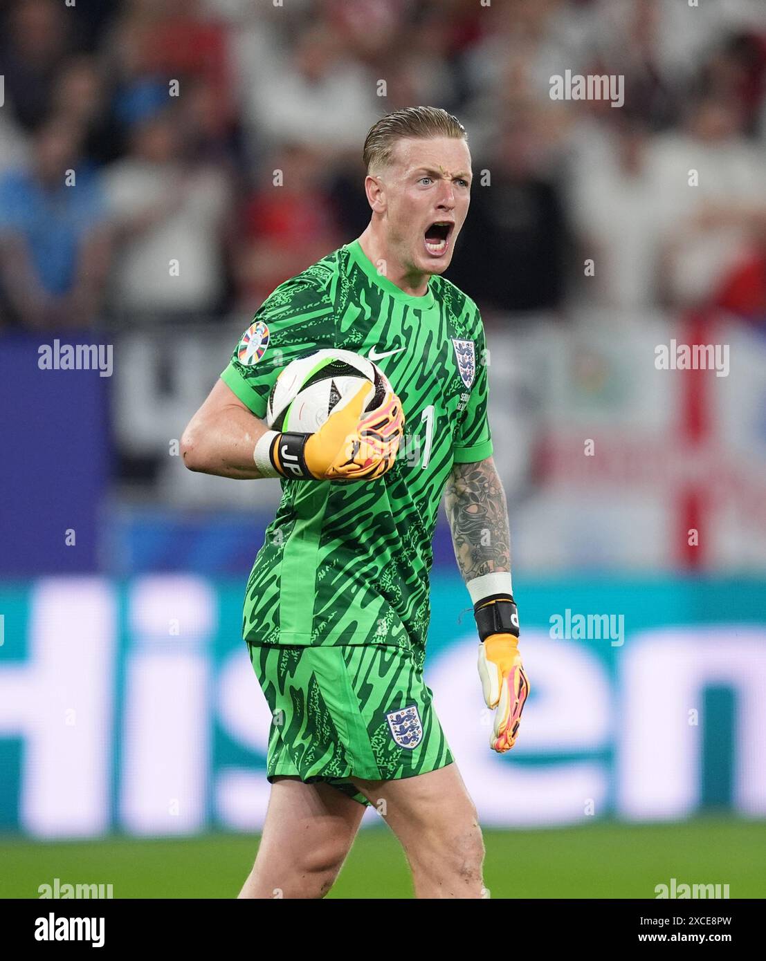 England goalkeeper Jordan Pickford during the UEFA Euro 2024 Group C ...