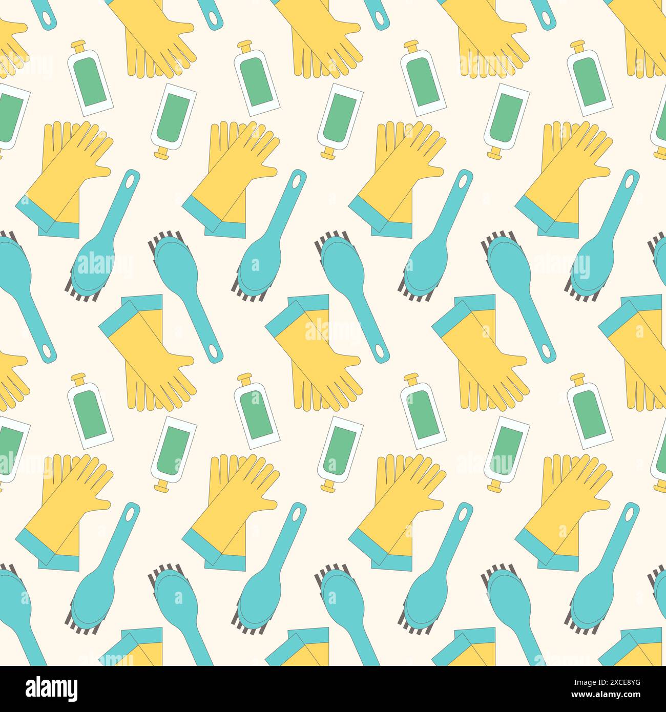 Cleaning service seamless pattern. Tools for clean your room repeat ...