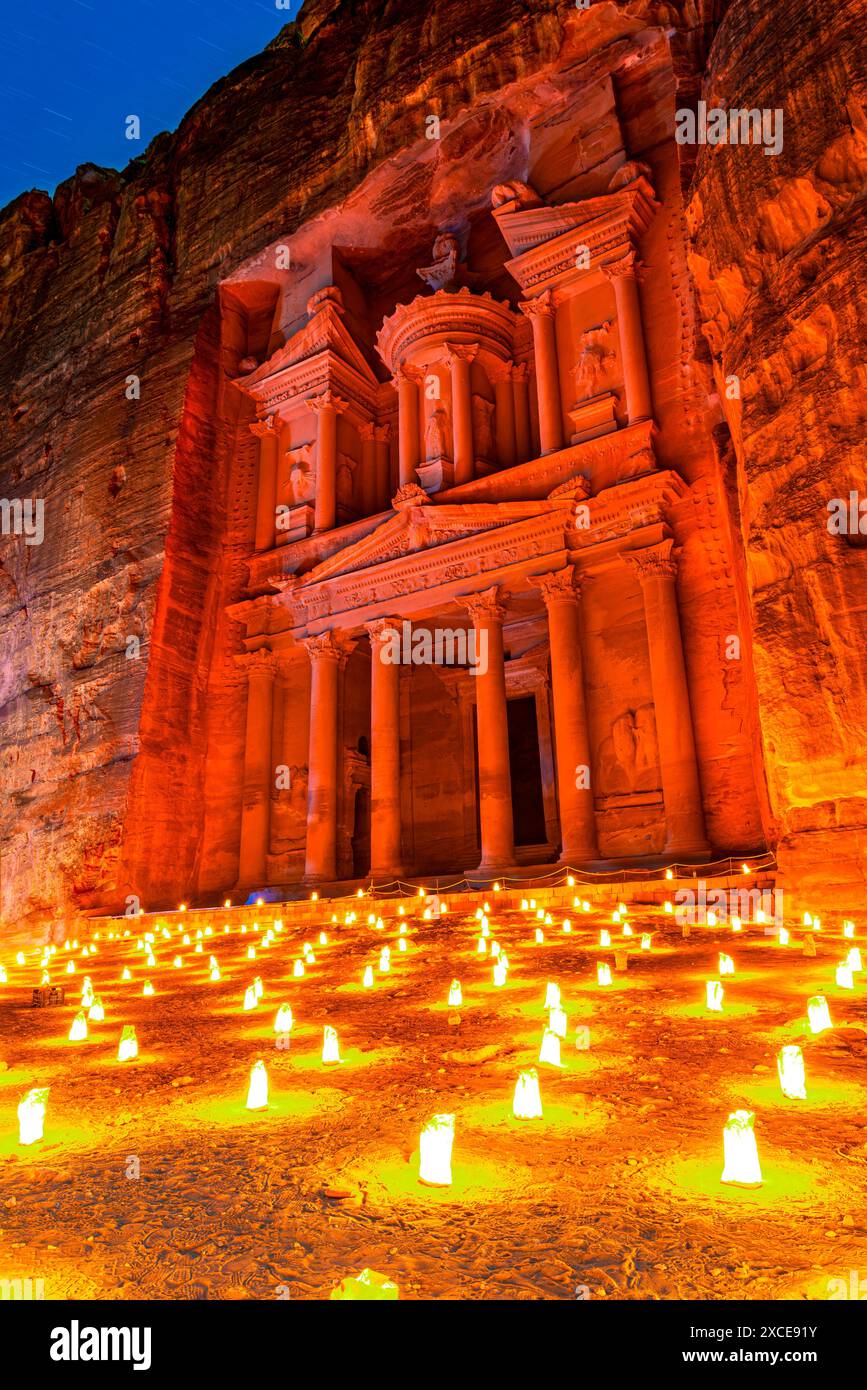 Wadi Musa, Jordan: Siq and the Treasury, Al Khazneh in the ancient ...