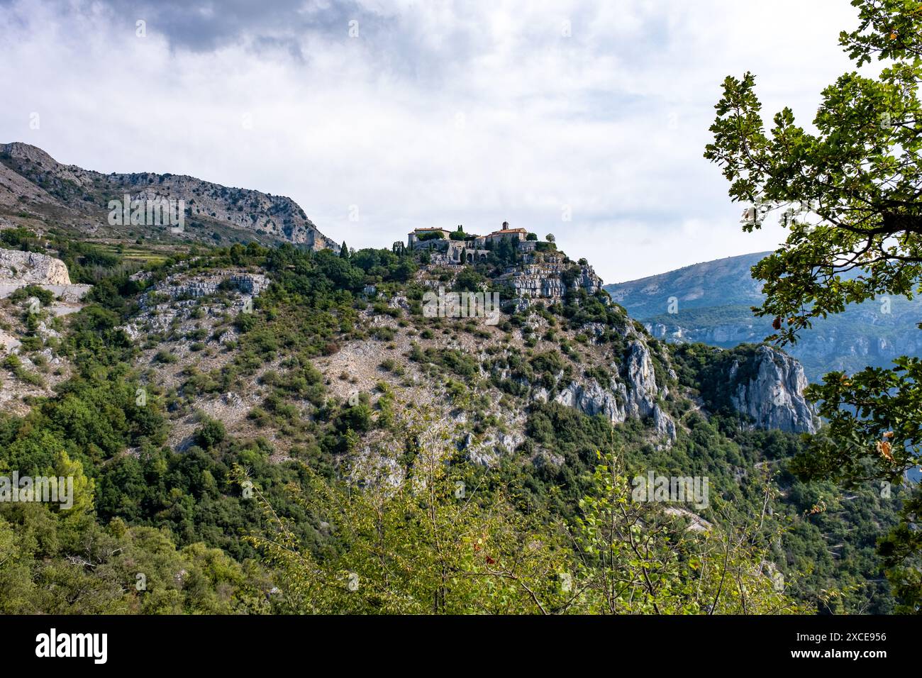 small village on a cliff in the French Riviera back country Stock Photo ...