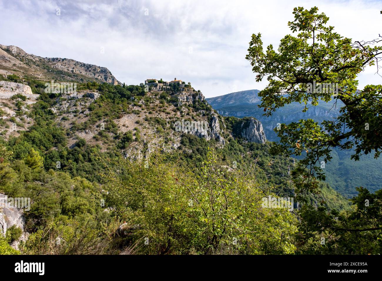 small village on a cliff in the French Riviera back country Stock Photo ...