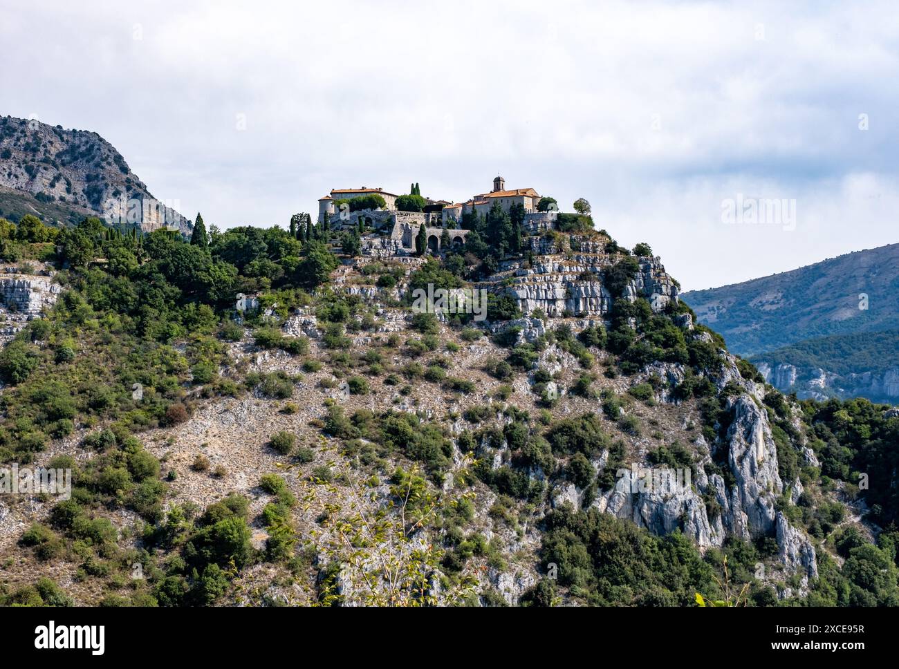 small village on a cliff in the French Riviera back country Stock Photo ...