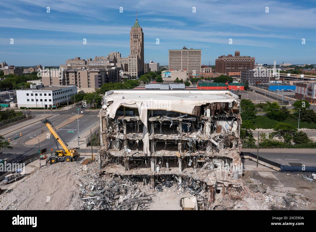 Detroit, Michigan - Demolition of the old headquarters of the Health ...