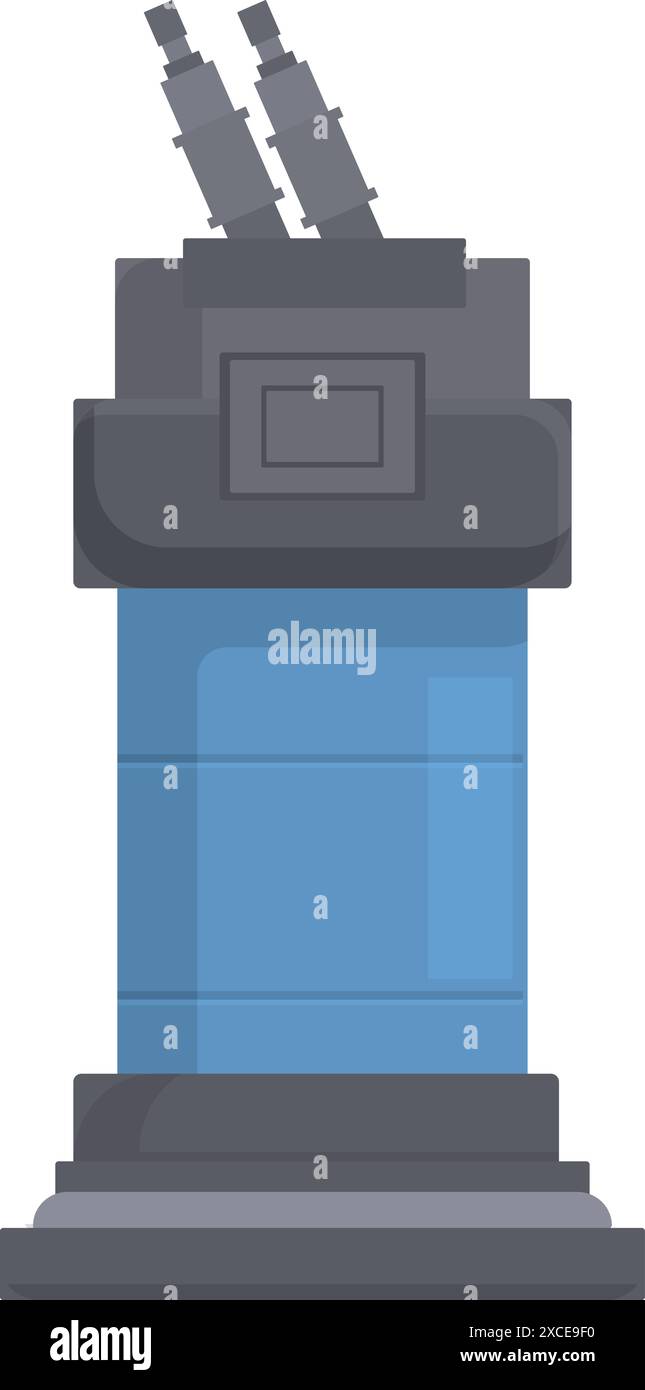 Futuristic plasma weapon charging, science fiction gun loading Stock ...