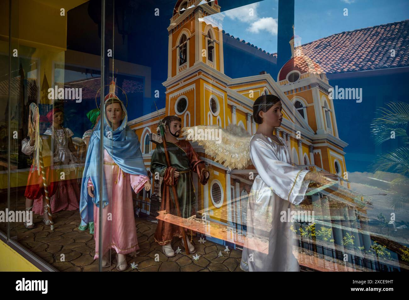 Scene depicting religious festival in Granda, San Francisco Convent ...