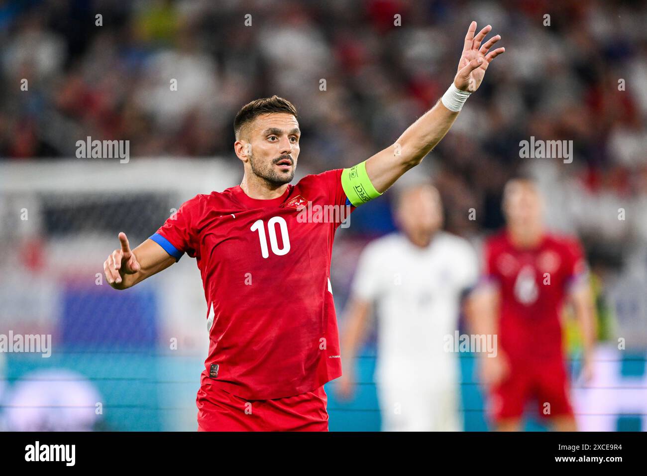 GELSENKIRCHEN - Dusan Tadic of Serbia during the UEFA EURO 2024 group C ...