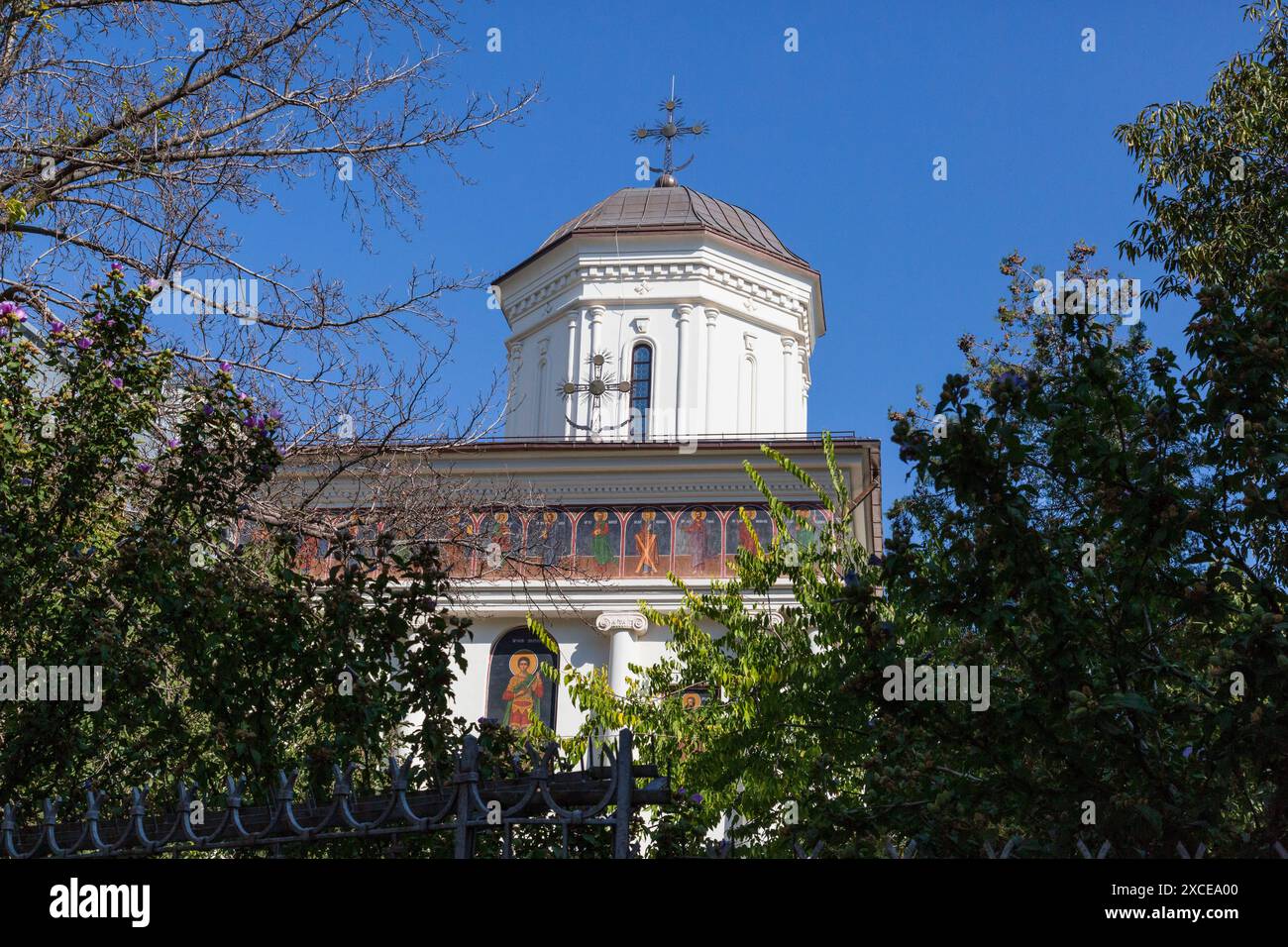 Europe, Romania. Bucharest. Stavropoleos , Eastern Orthodox monastery ...