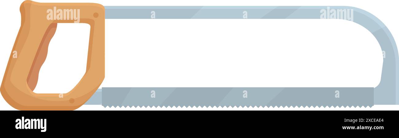 Hacksaw featuring a wooden handle, designed for cutting through wood ...