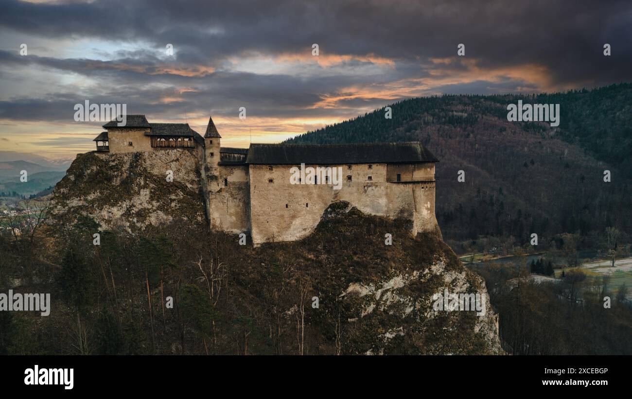 Aerial panoramic view medieval orava hi-res stock photography and ...