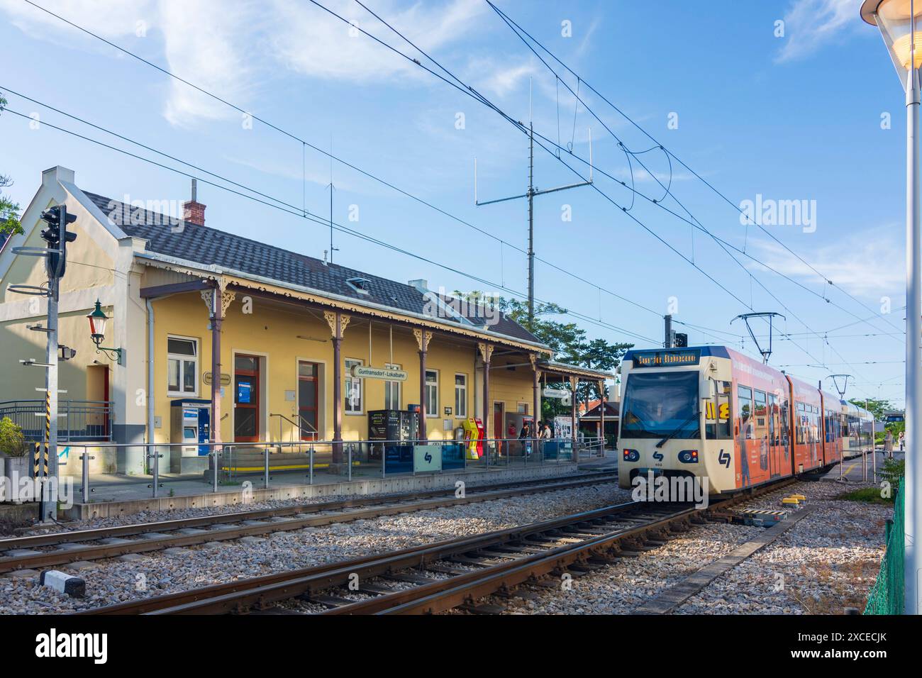 station Guntramsdorf Lokalbahn of Badner Bahn or Wiener Lokalbahn ...