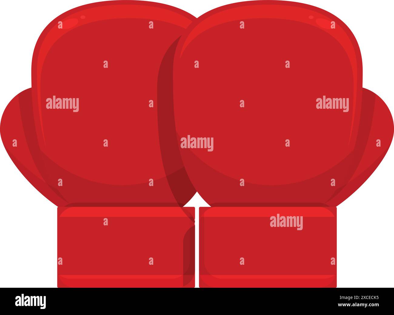 Two red boxing gloves standing upright, conveying a sense of strength ...
