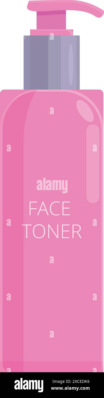 Pink face toner bottle dispensing moisturizing lotion for skincare and ...