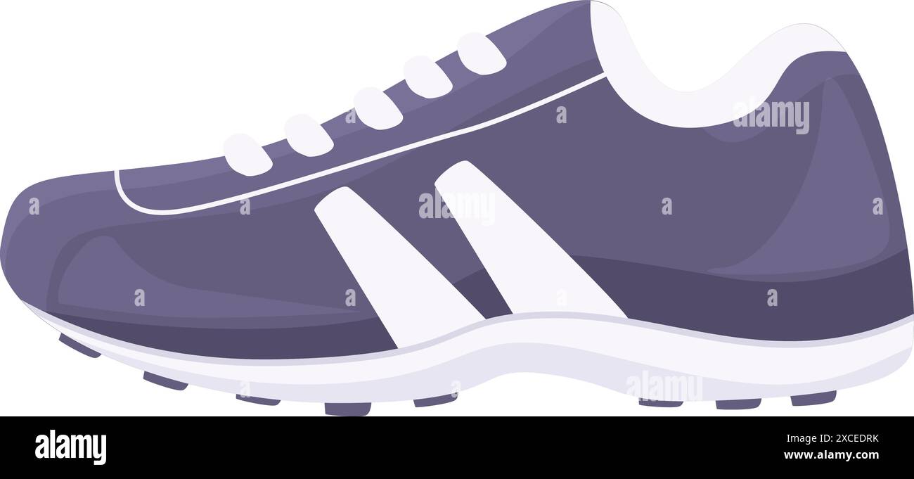 Modern purple sneaker designed for running and training activities ...
