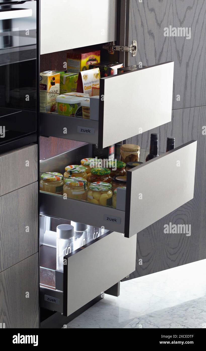 Drawers pantry, food storage, kitchen furniture, exhibition and sale ...