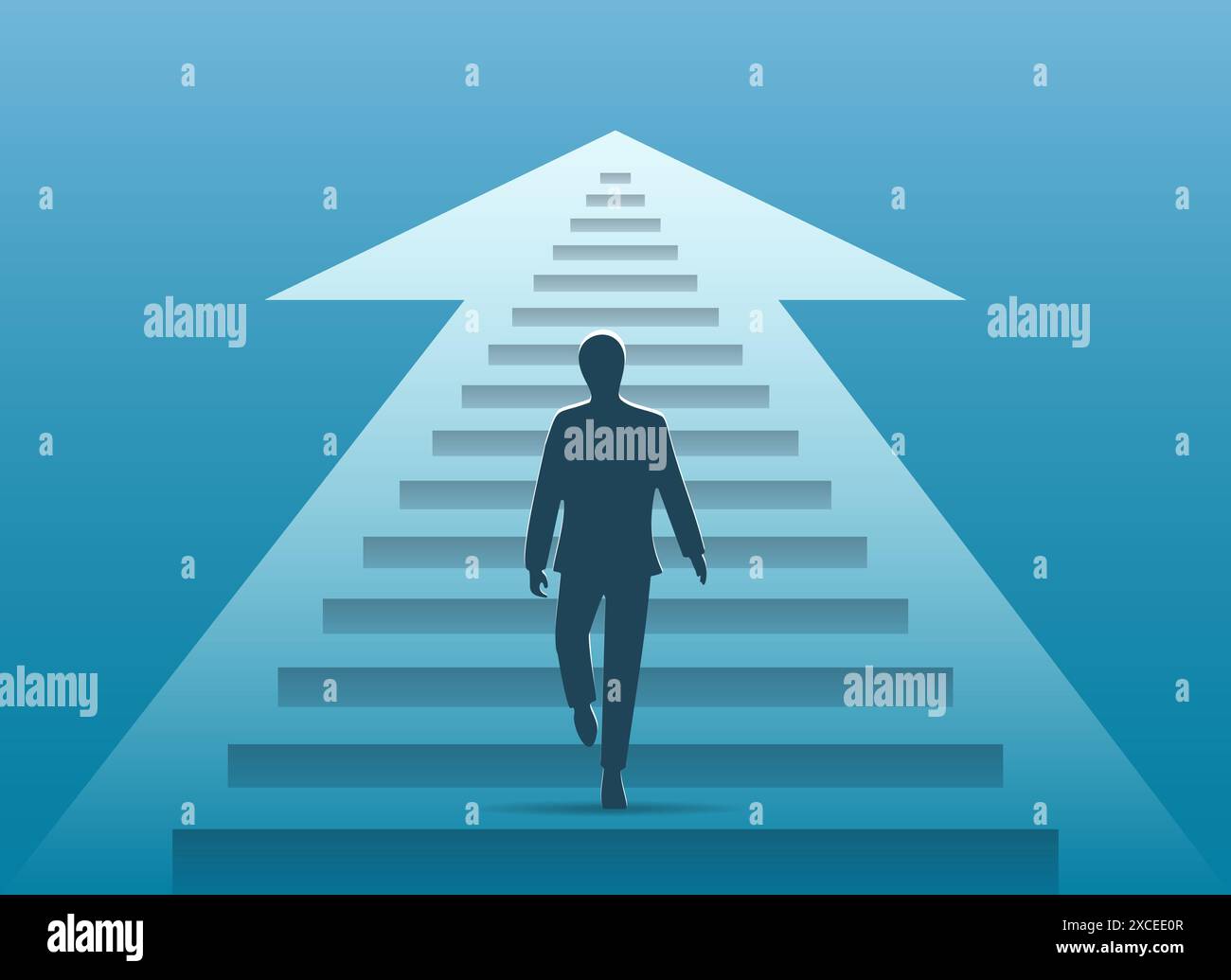 Man walking on stair Stock Vector Images - Alamy