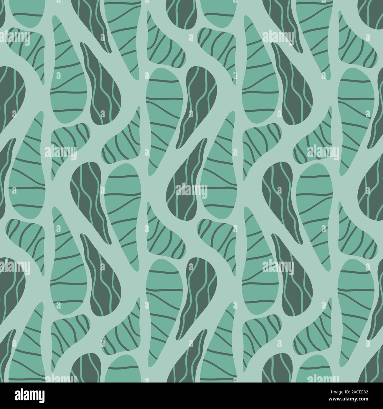 Abstract liquid shapes seamless pattern. Organic elements endless ...