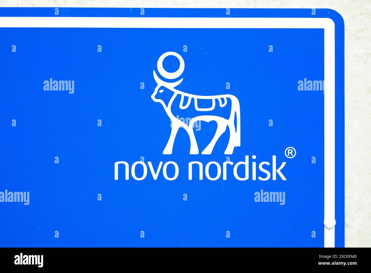 Novo Nordisk advertising logo, Danish pharmaceutical multinational ...