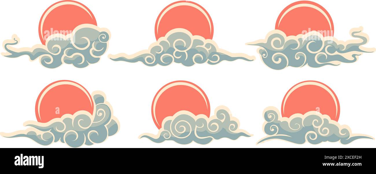 Moon clouds sunset Cut Out Stock Images & Pictures - Alamy