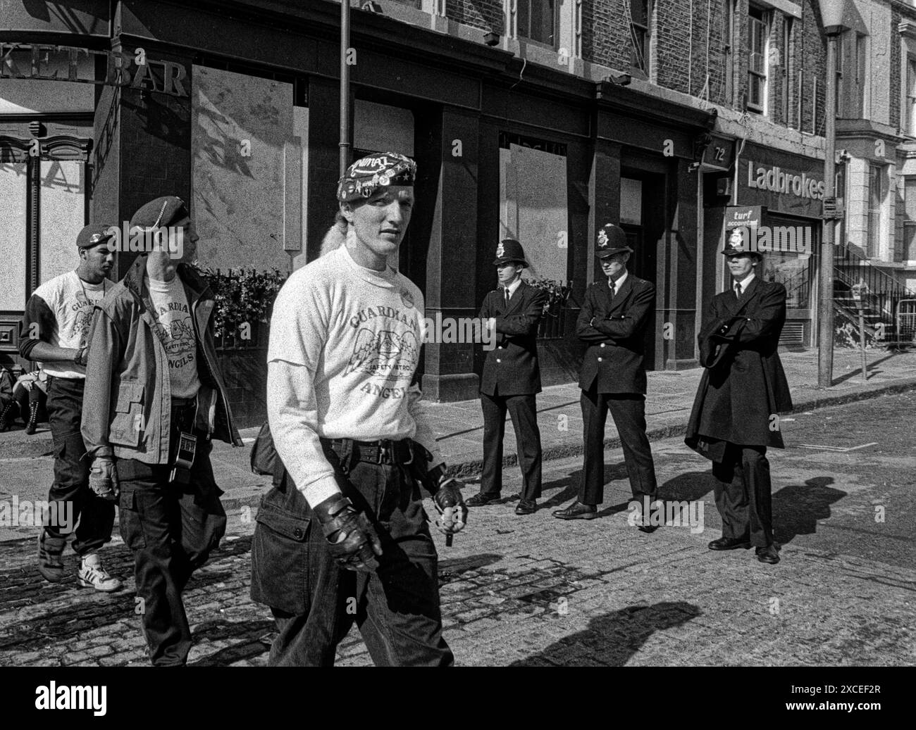 August 1989 Guardian Angels patrolling the 1989 Notting Hill Carnival ...