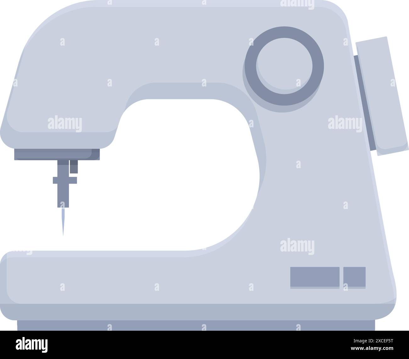 Modern sewing machine is standing on table waiting for seamstress to ...