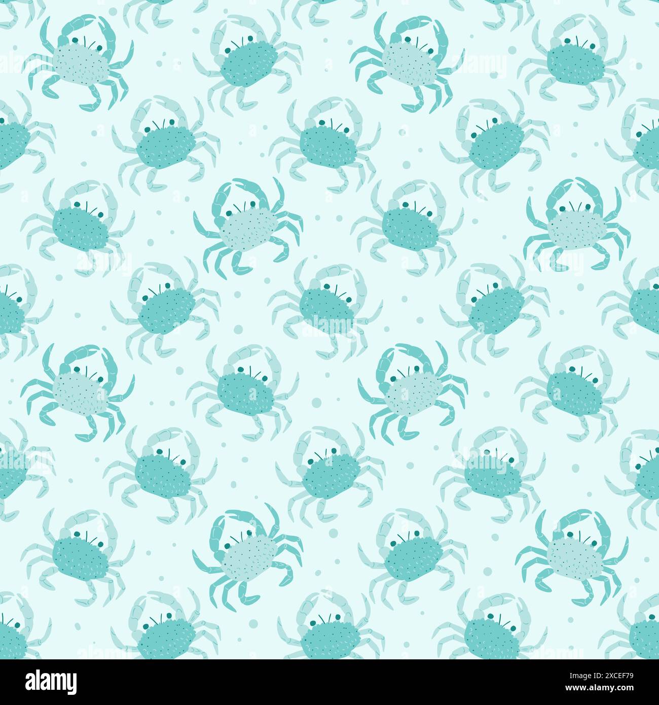 Blue crabs seamless pattern. Underwater world endless background ...