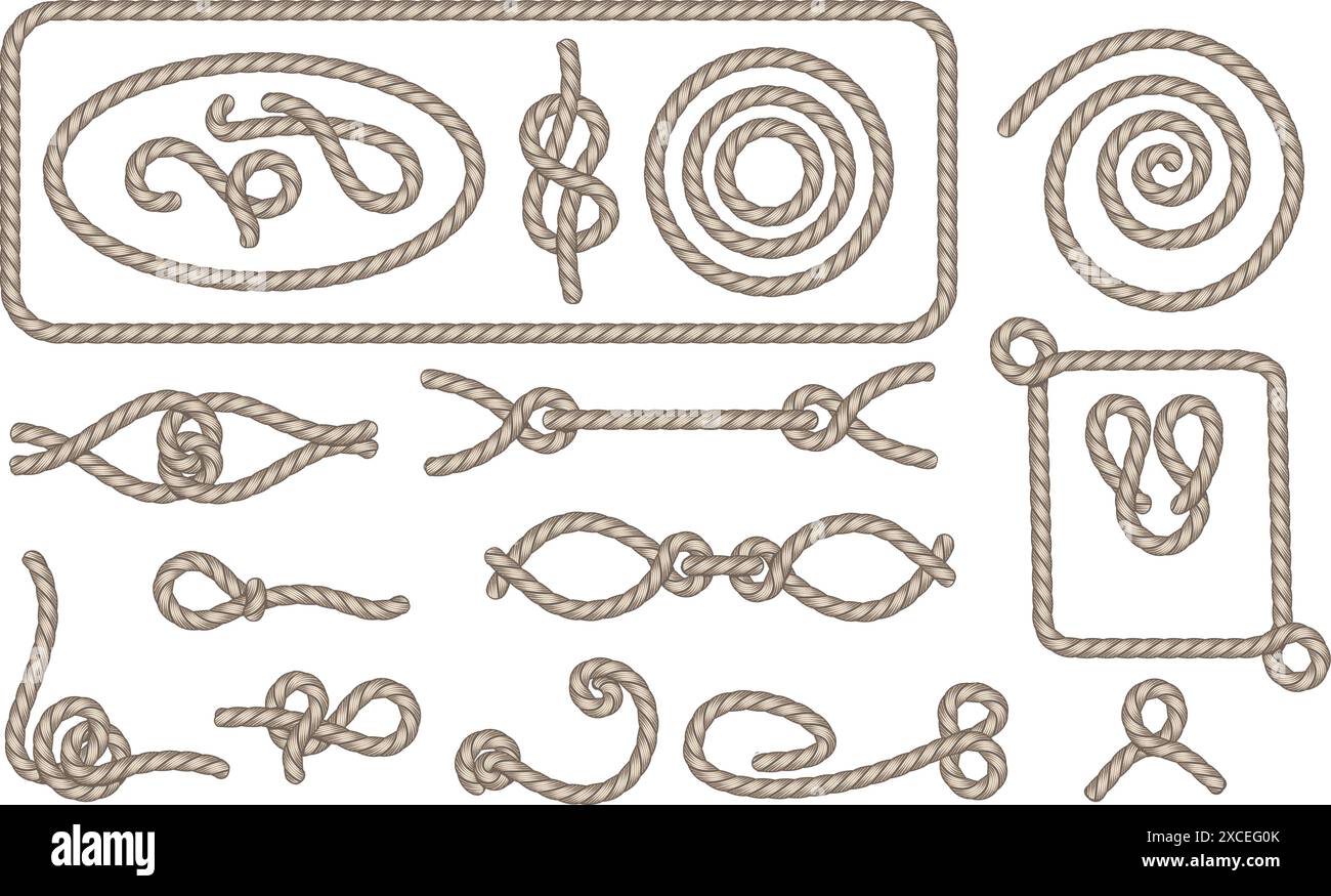 Square knot nautical line Stock Vector Images - Alamy