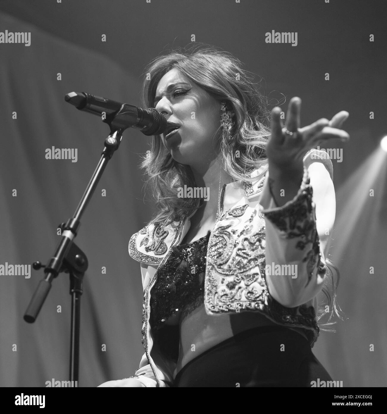 The singer Marina Carmona performs during the concert at the Sala ...