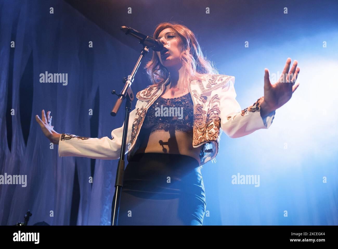 The singer Marina Carmona performs during the concert at the Sala ...